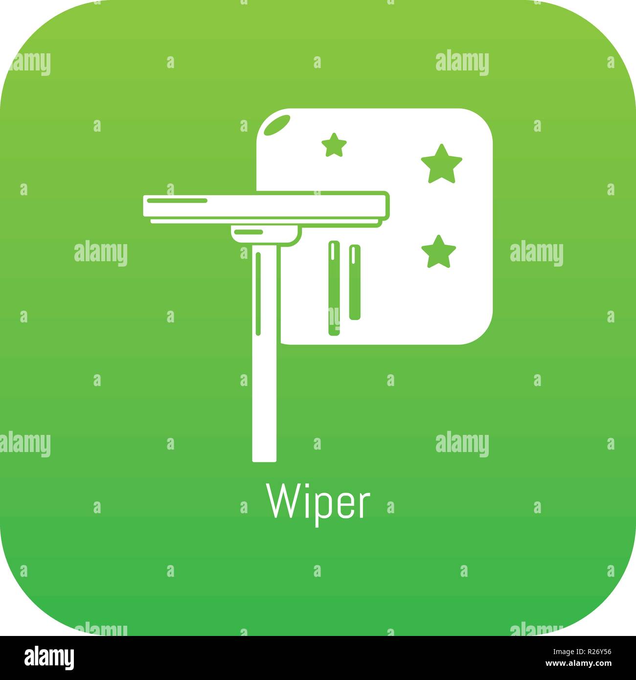 Wiper icon green vector Stock Vector Image & Art - Alamy