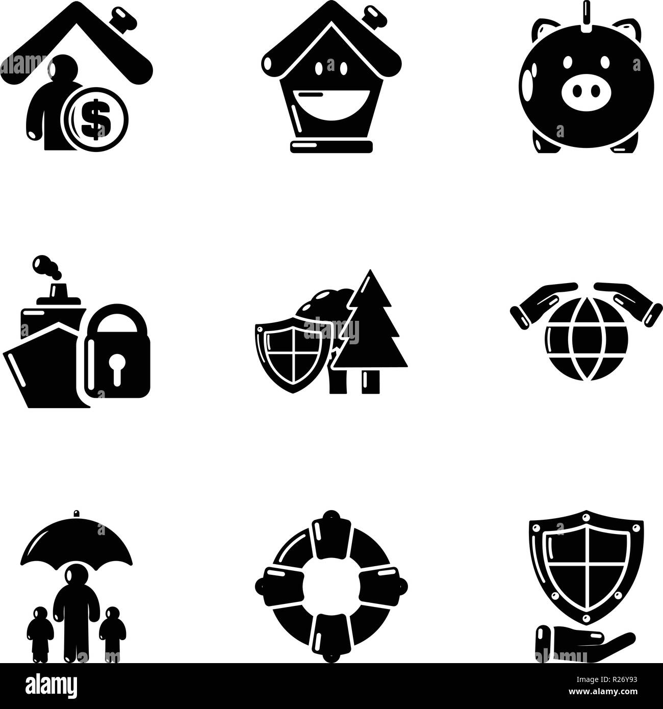 Make a donation icons set, simple style Stock Vector Image & Art - Alamy
