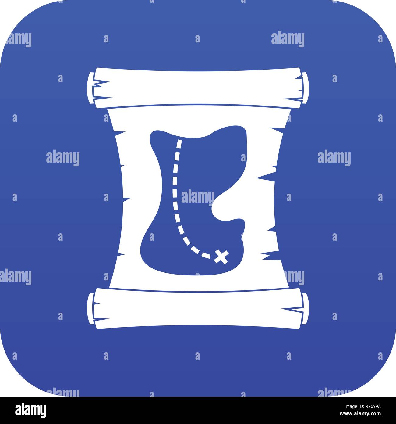 Treasure map icon digital blue Stock Vector Image & Art - Alamy