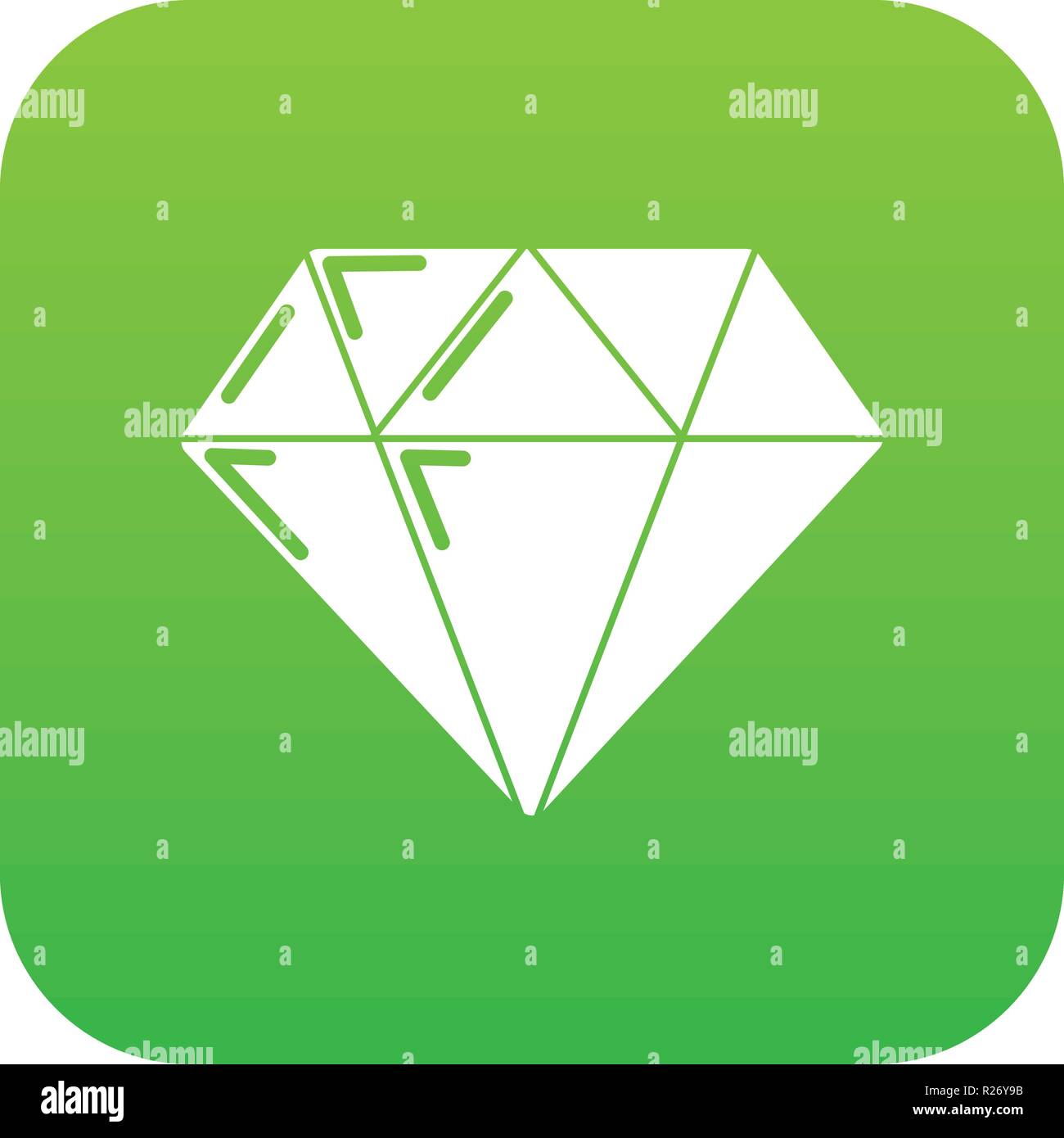 Diamond icon green vector Stock Vector Image & Art - Alamy