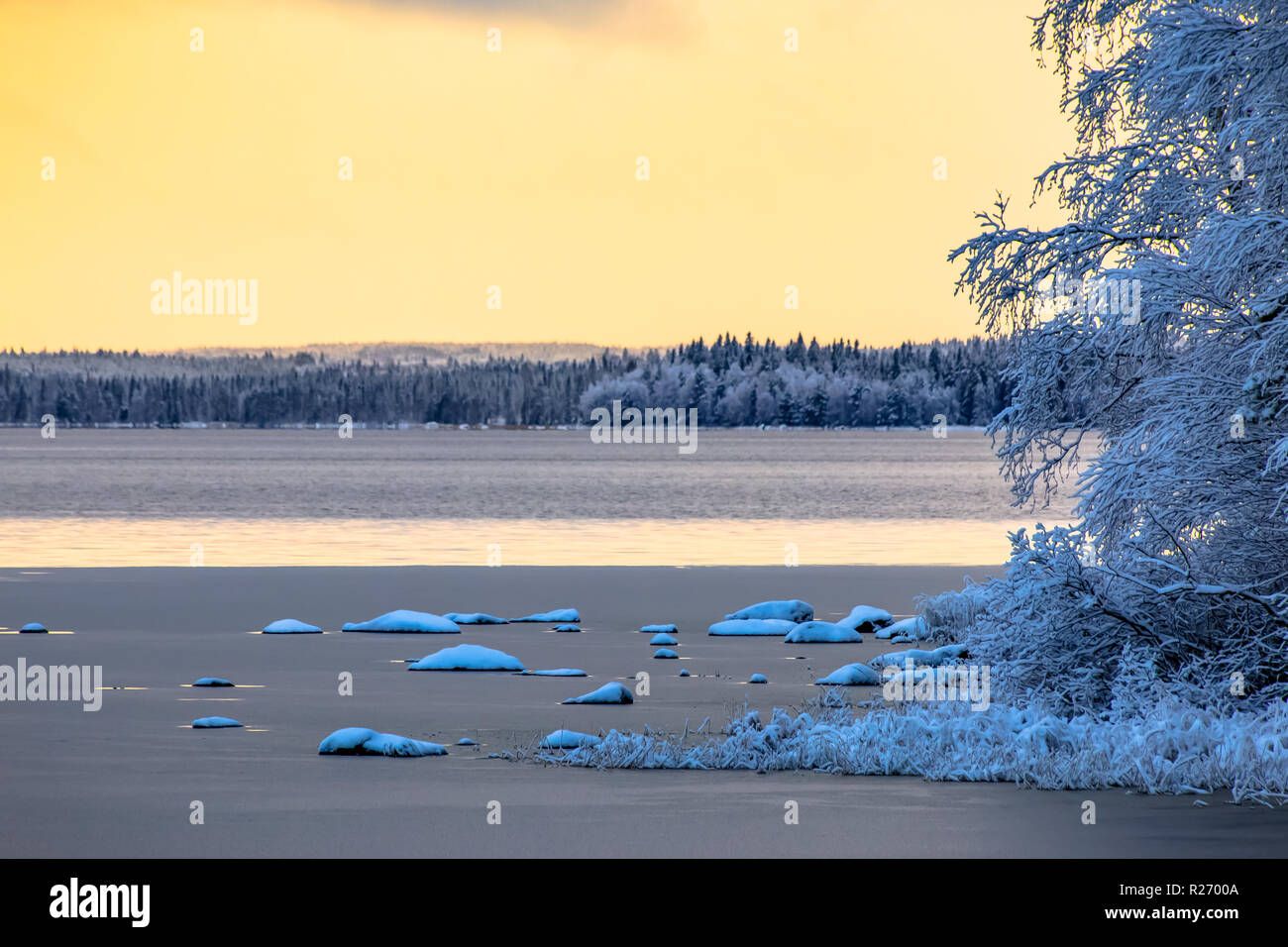 Winter landscape from Sotkamo, Finland Stock Photo - Alamy
