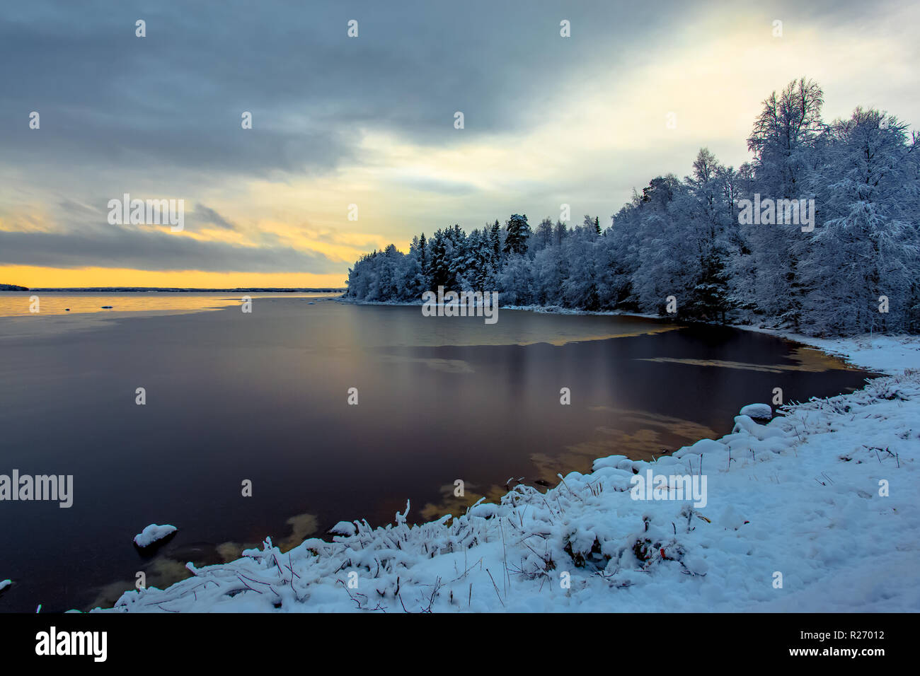 Winter landscape from Sotkamo, Finland Stock Photo - Alamy
