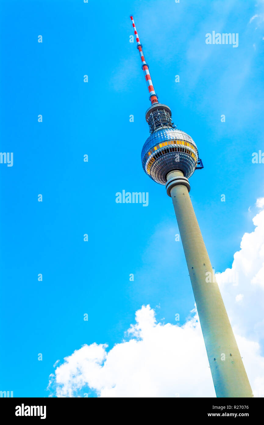 TV Tower in Berlin in Germany close-up Stock Photo - Alamy