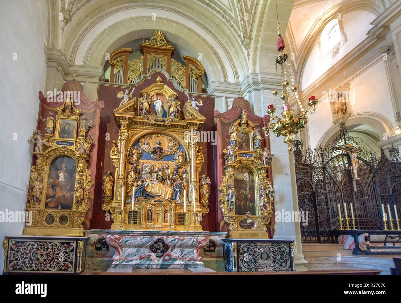 Interior of St Leodegar church. Lucerne, Switzerland Stock Photo - Alamy