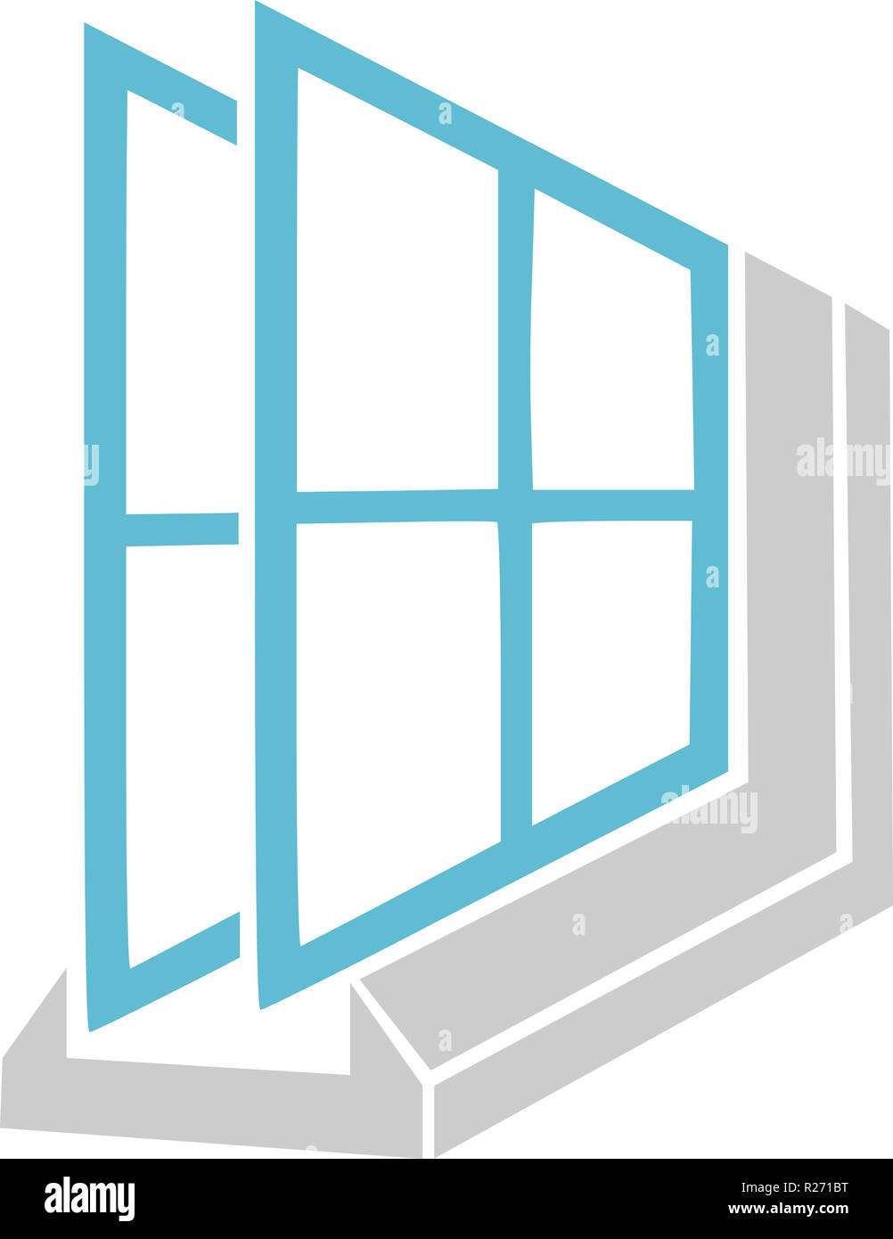 Double glazing icon Stock Photo - Alamy
