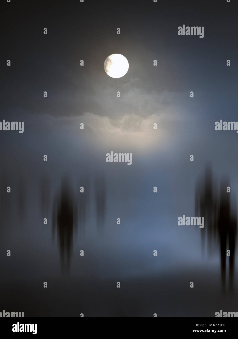 Spooky diffuse entities walking. Other versions in my portfolio Stock ...