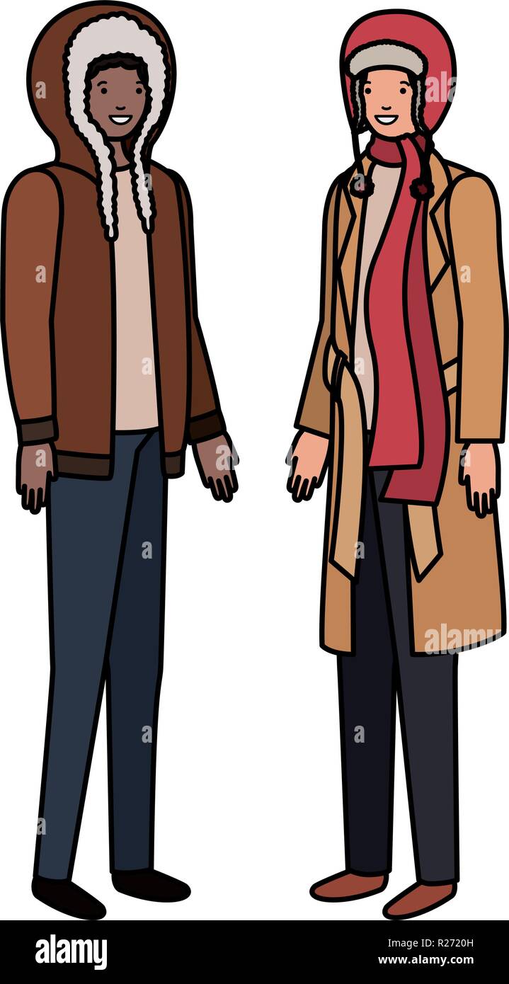 men with winter clothes avatar character Stock Vector Image & Art - Alamy