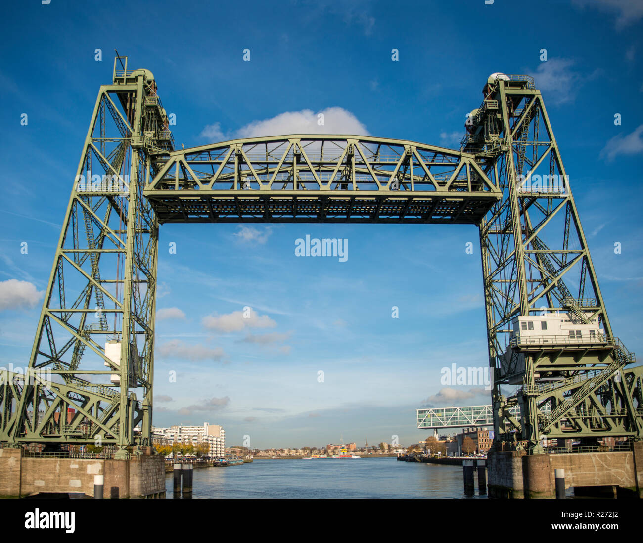 Monumental Koningshaven Railway Bridge (de Hef) in Rotterdam Stock ...