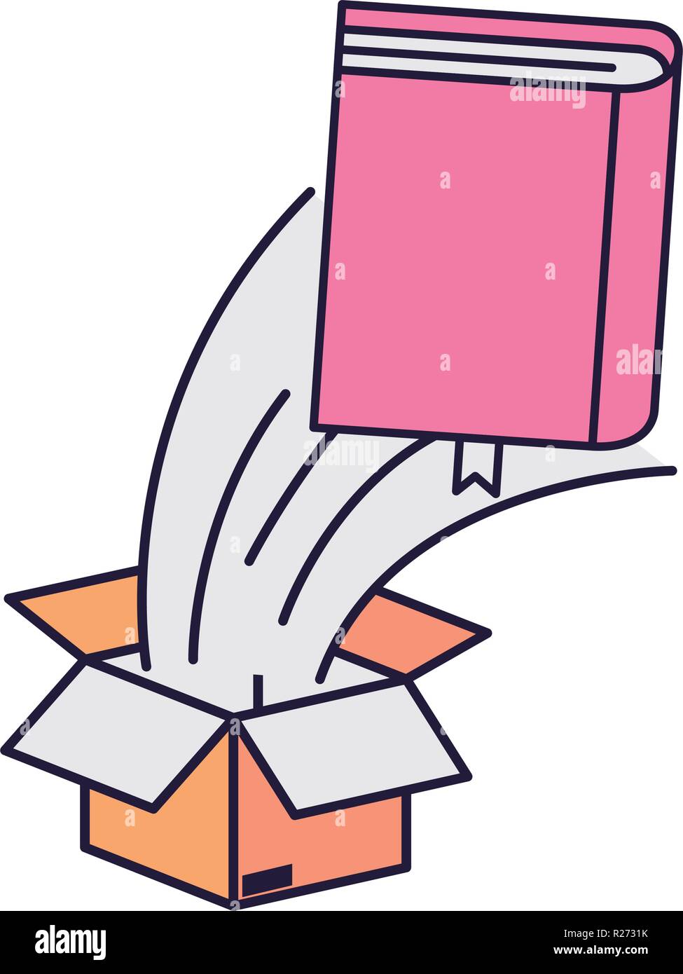 Book books library box Stock Vector Images - Alamy