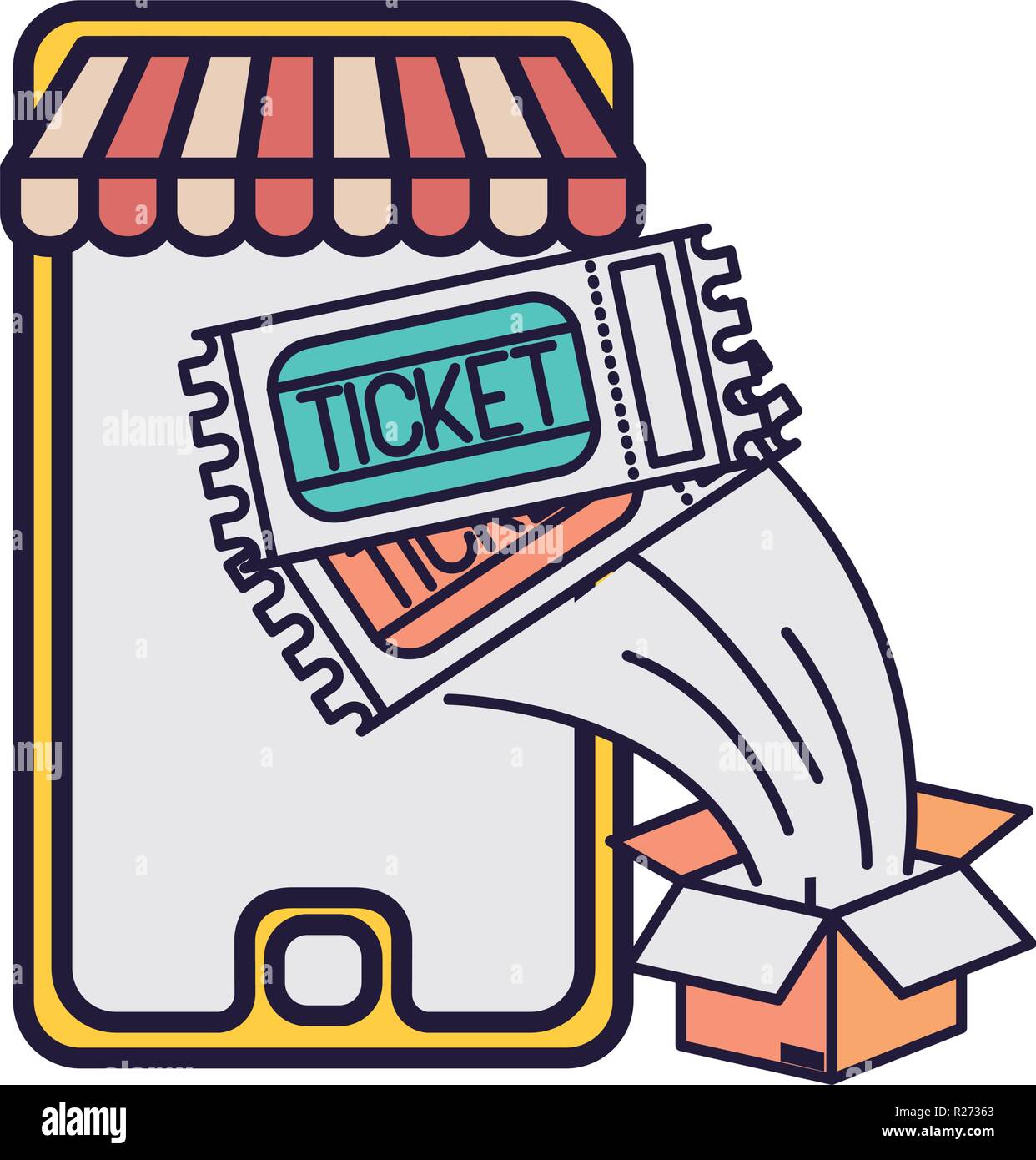 Electronic ticket e ticket Stock Vector Images - Alamy