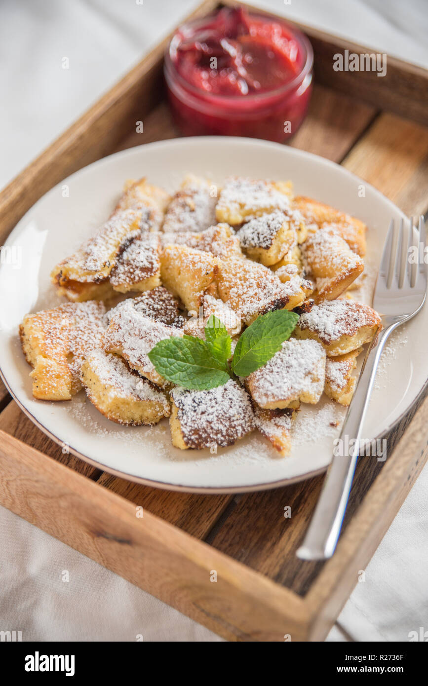 Kaiserschmarrn - traditional austrian pancake dessert Stock Photo - Alamy
