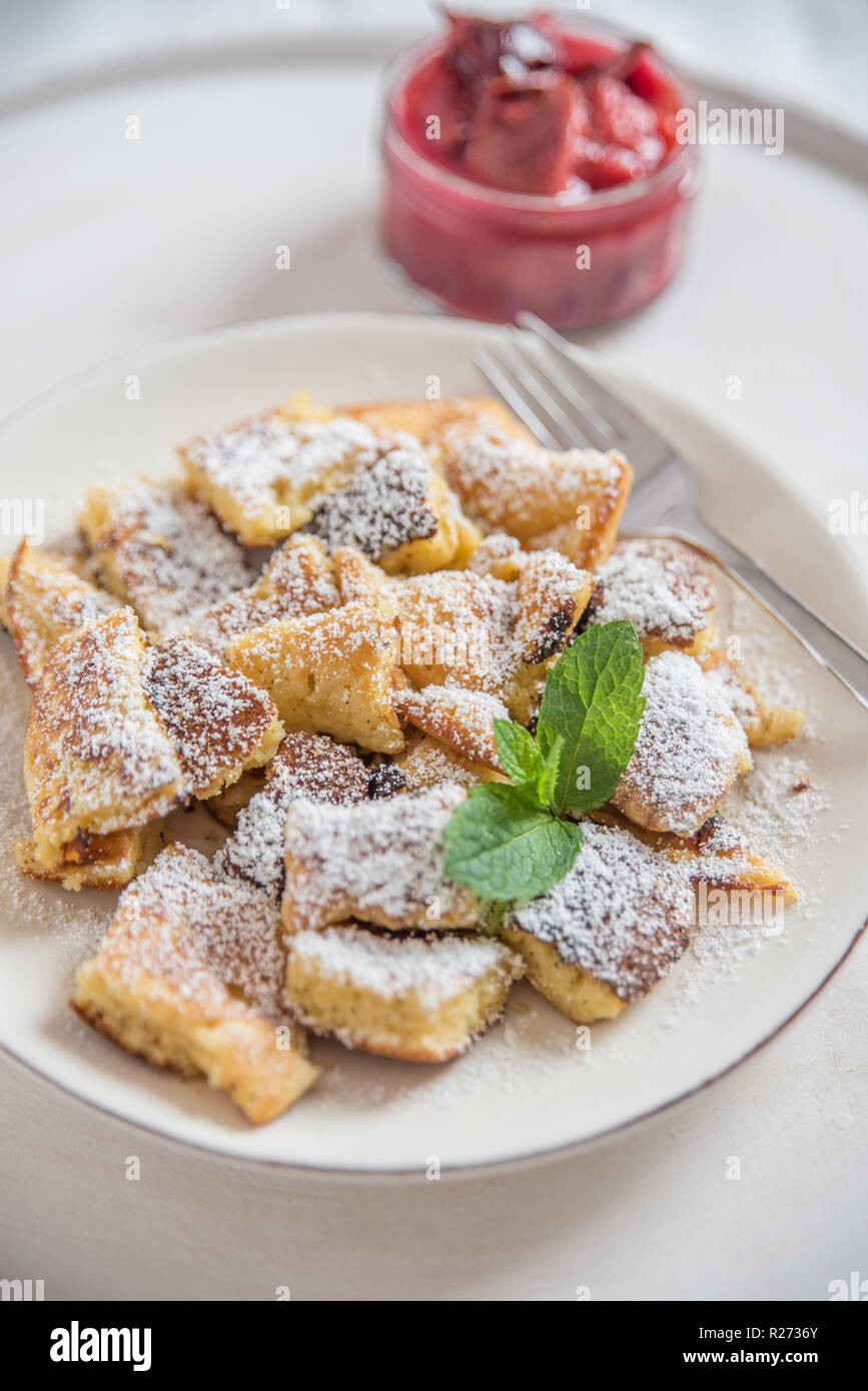 Kaiserschmarrn - traditional austrian pancake dessert Stock Photo - Alamy