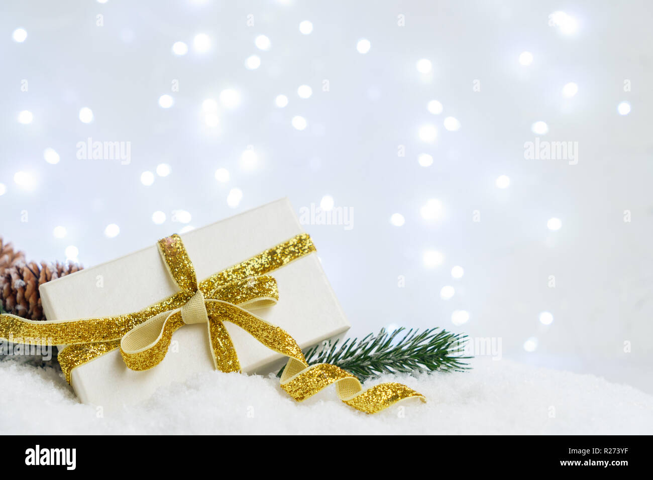 White christmas with snow Stock Photo - Alamy