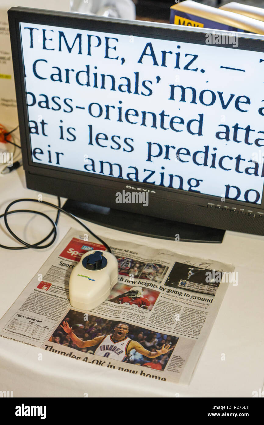 Visually impaired magnifier hi-res stock photography and images - Alamy