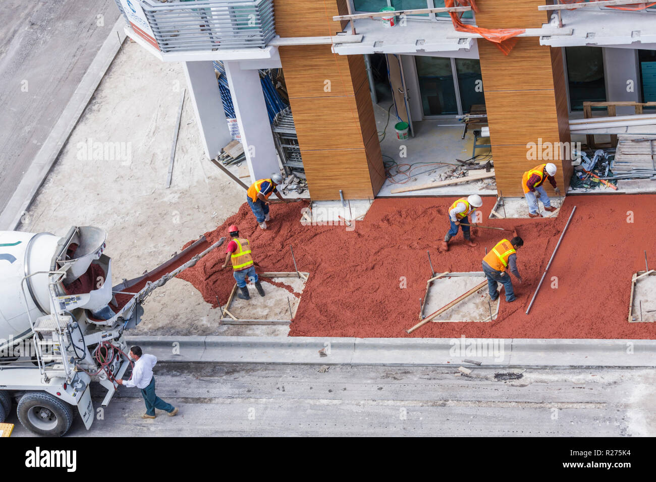 Workers working laborer under new construction site building builder hi ...