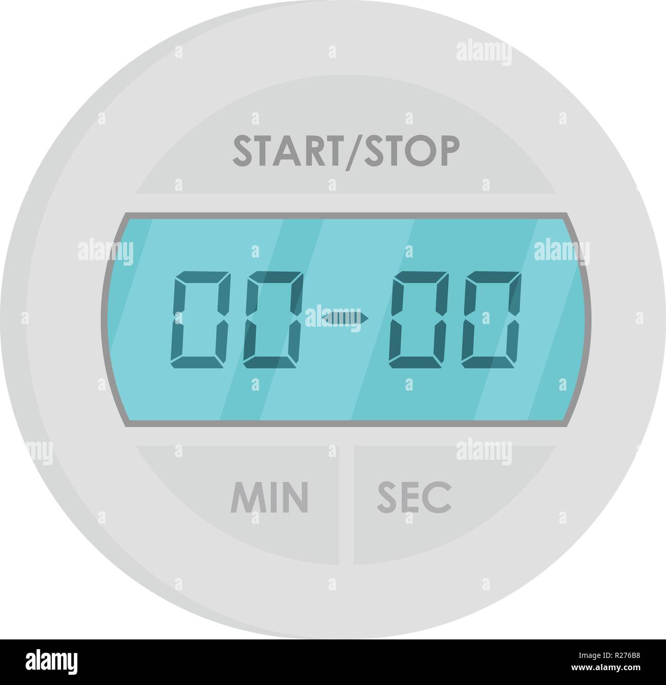 Digital timer icon. Flat illustration of digital timer vector icon for ...