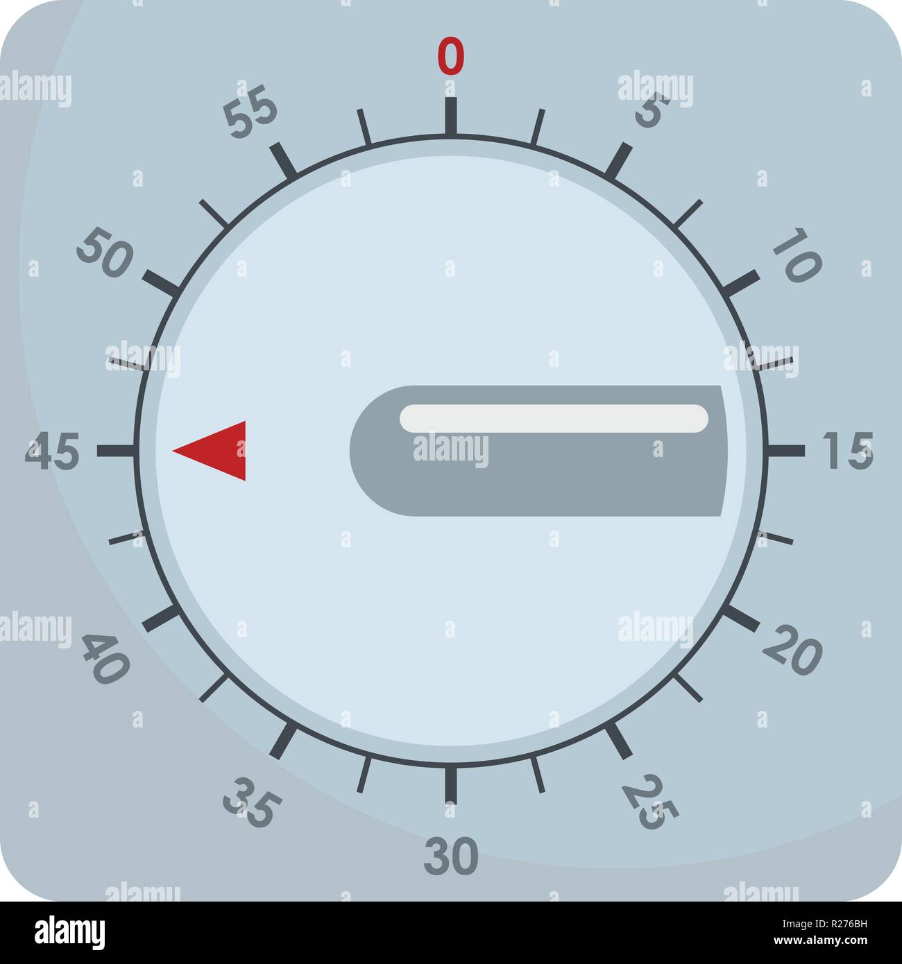 Mechanical timer icon. Flat illustration of mechanical timer vector ...