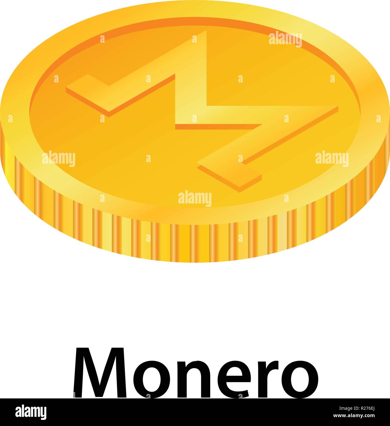 Monero icon. Isometric illustration of monero vector icon for web Stock ...