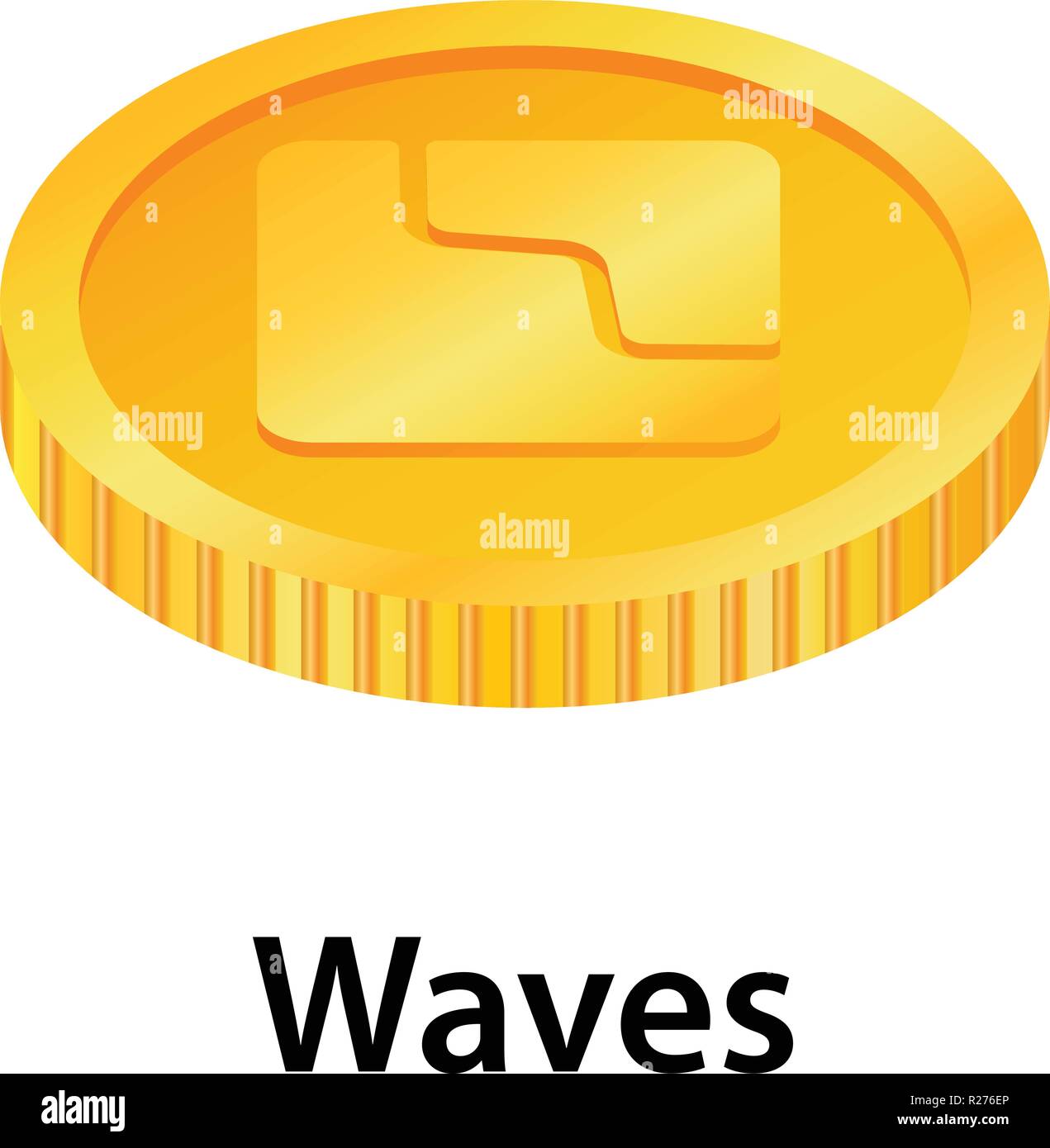 Waves icon. Isometric illustration of waves vector icon for web Stock ...