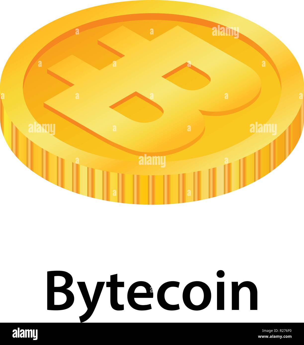 Bytecoin icon. Isometric illustration of bytecoin vector icon for web ...