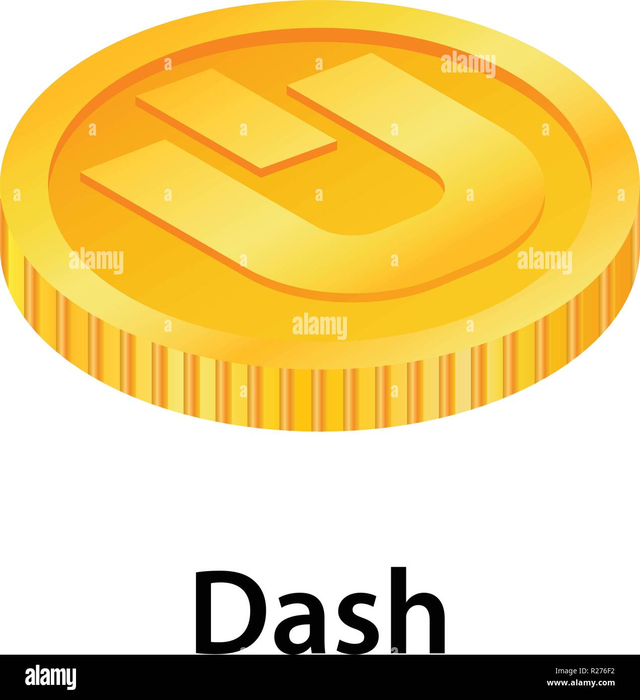 Dash icon. Isometric illustration of dash vector icon for web Stock ...