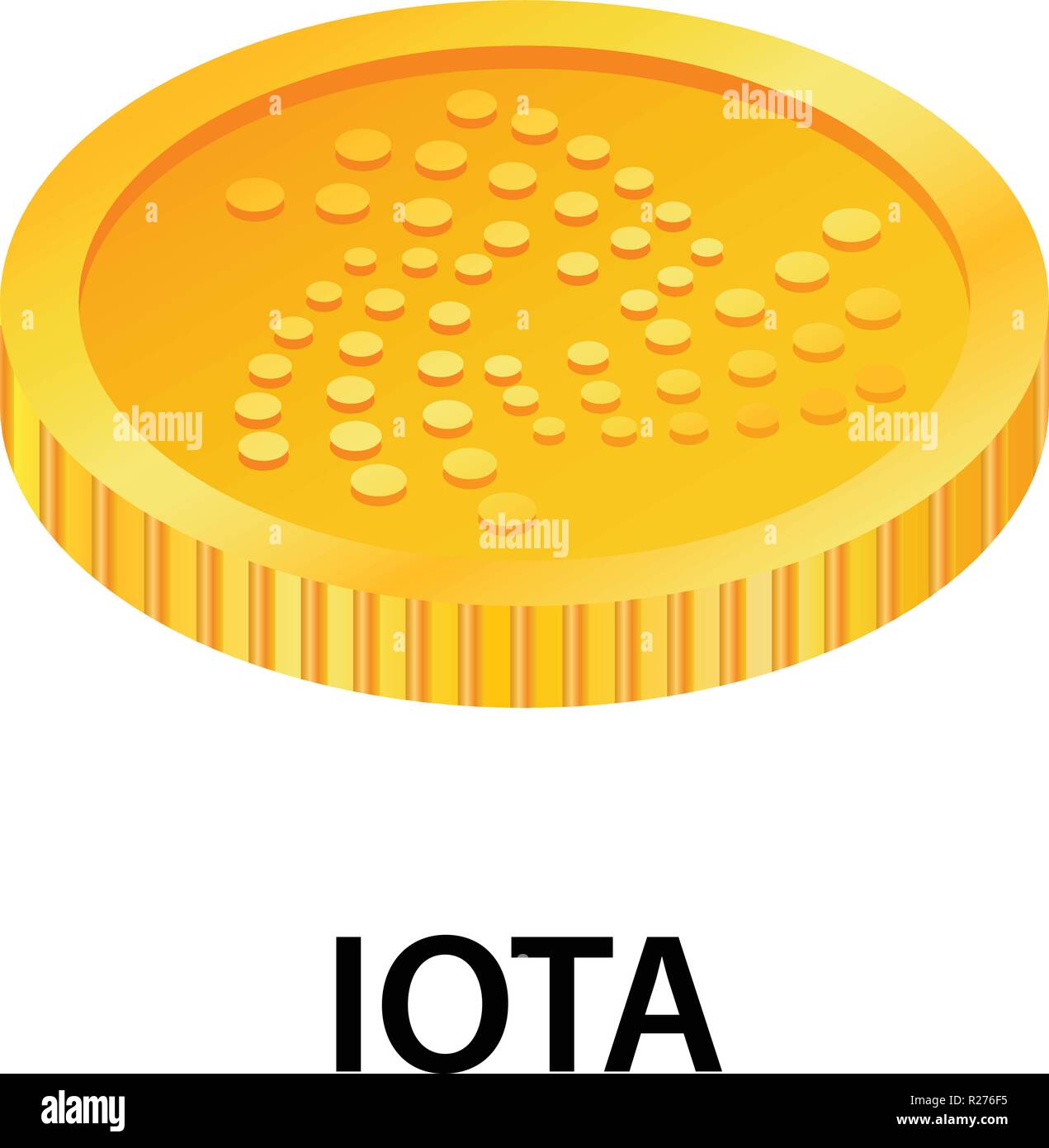 Iota icon. Isometric illustration of iota vector icon for web Stock ...