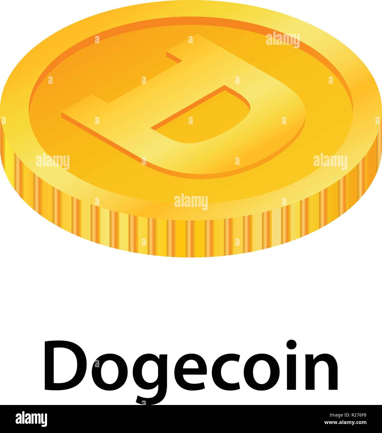 Dogecoin icon. Isometric illustration of dogecoin vector icon for web Stock Vector Image & Art ...