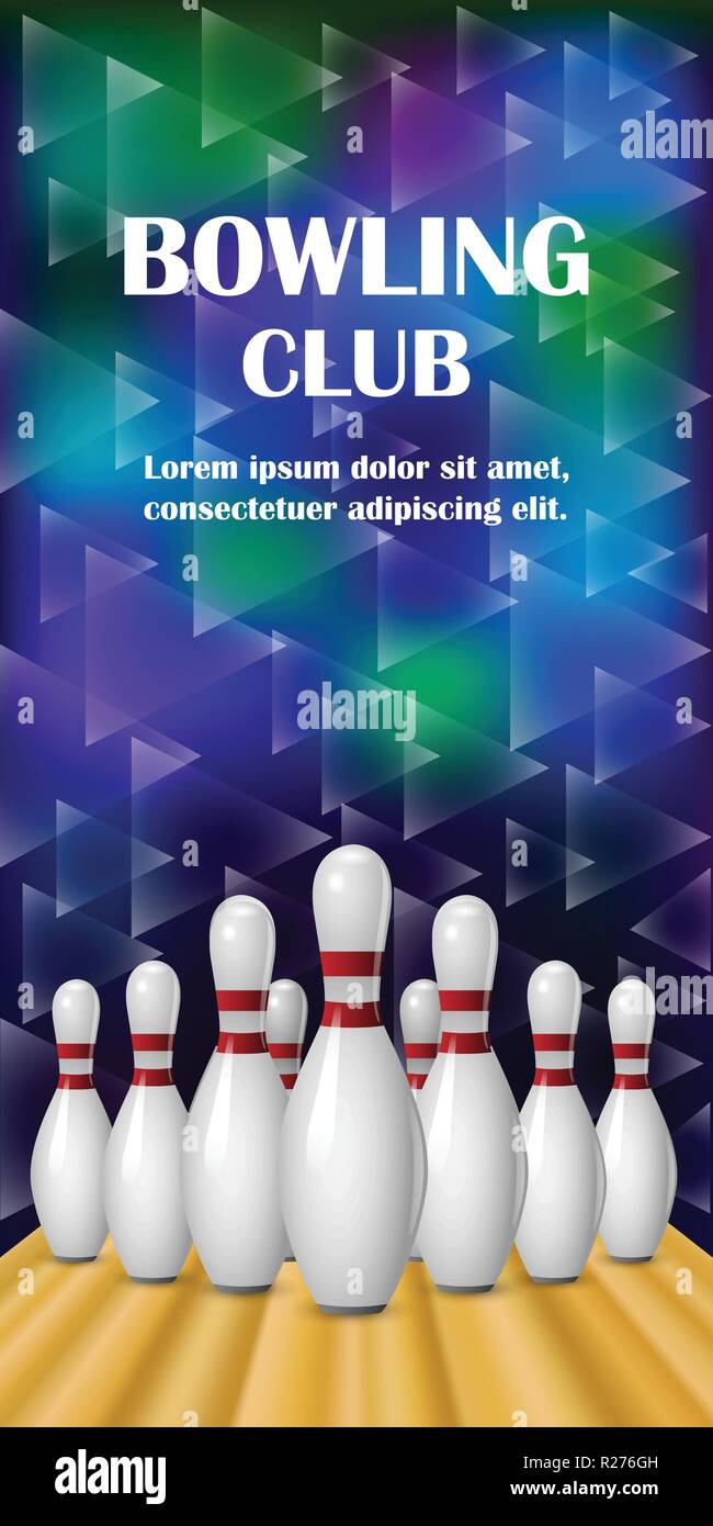 Bowling advertising sign Stock Vector Images - Alamy
