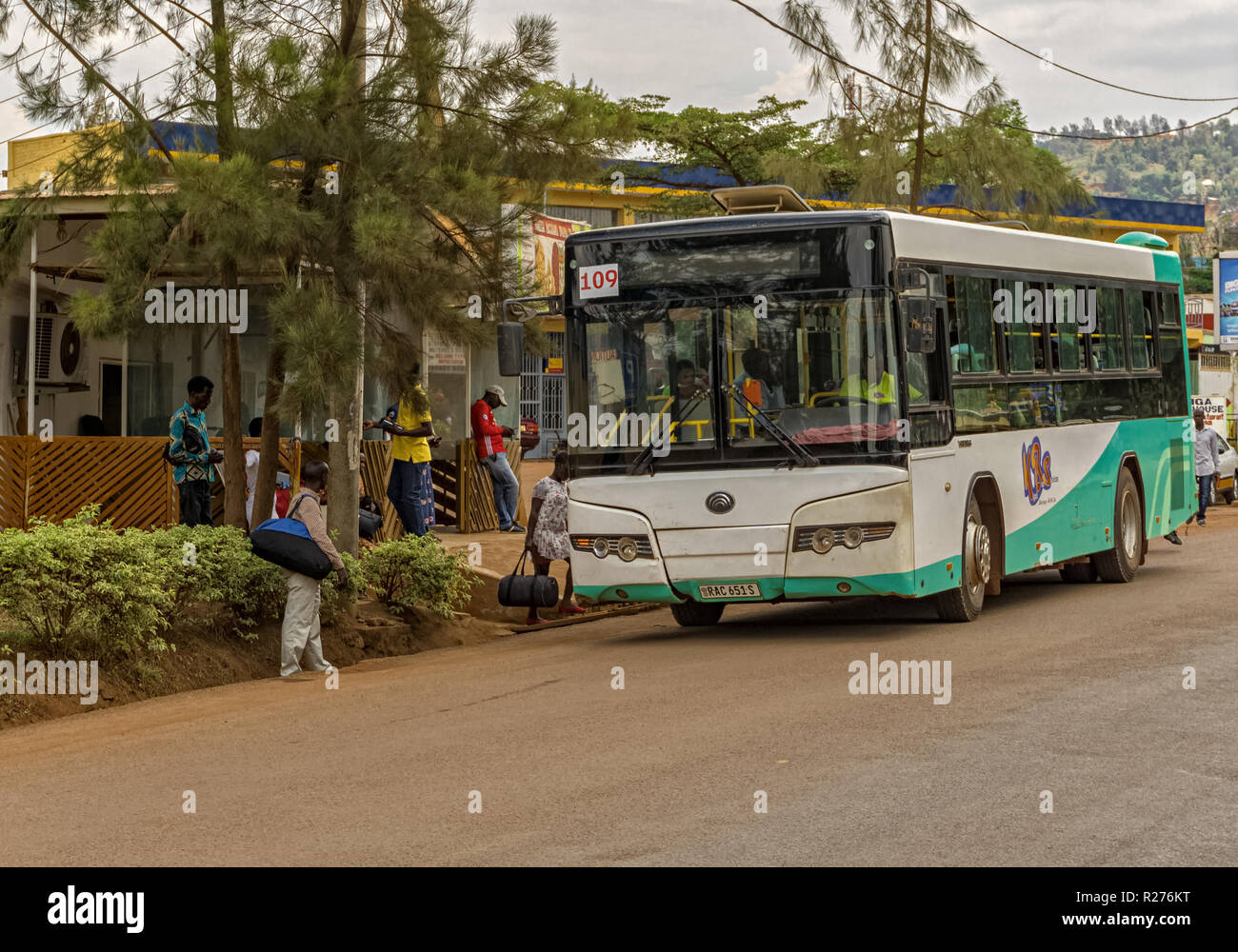 KIGALI,RWANDA - OCTOBER 15,2017: Gikondo This is a one of the bus ...