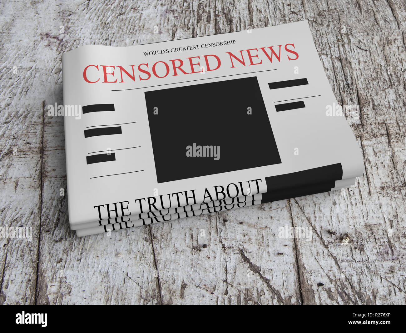 Censorship News Concept: Pile of Censored Newspapers On Scratched Old ...