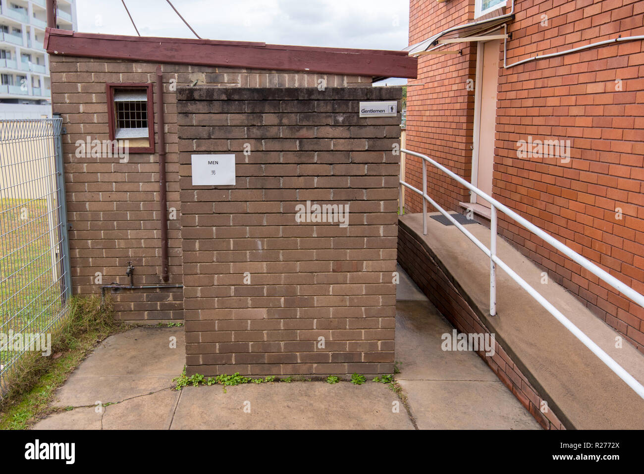 Mens and gentlemens toilet concept image for discrimination, language ...