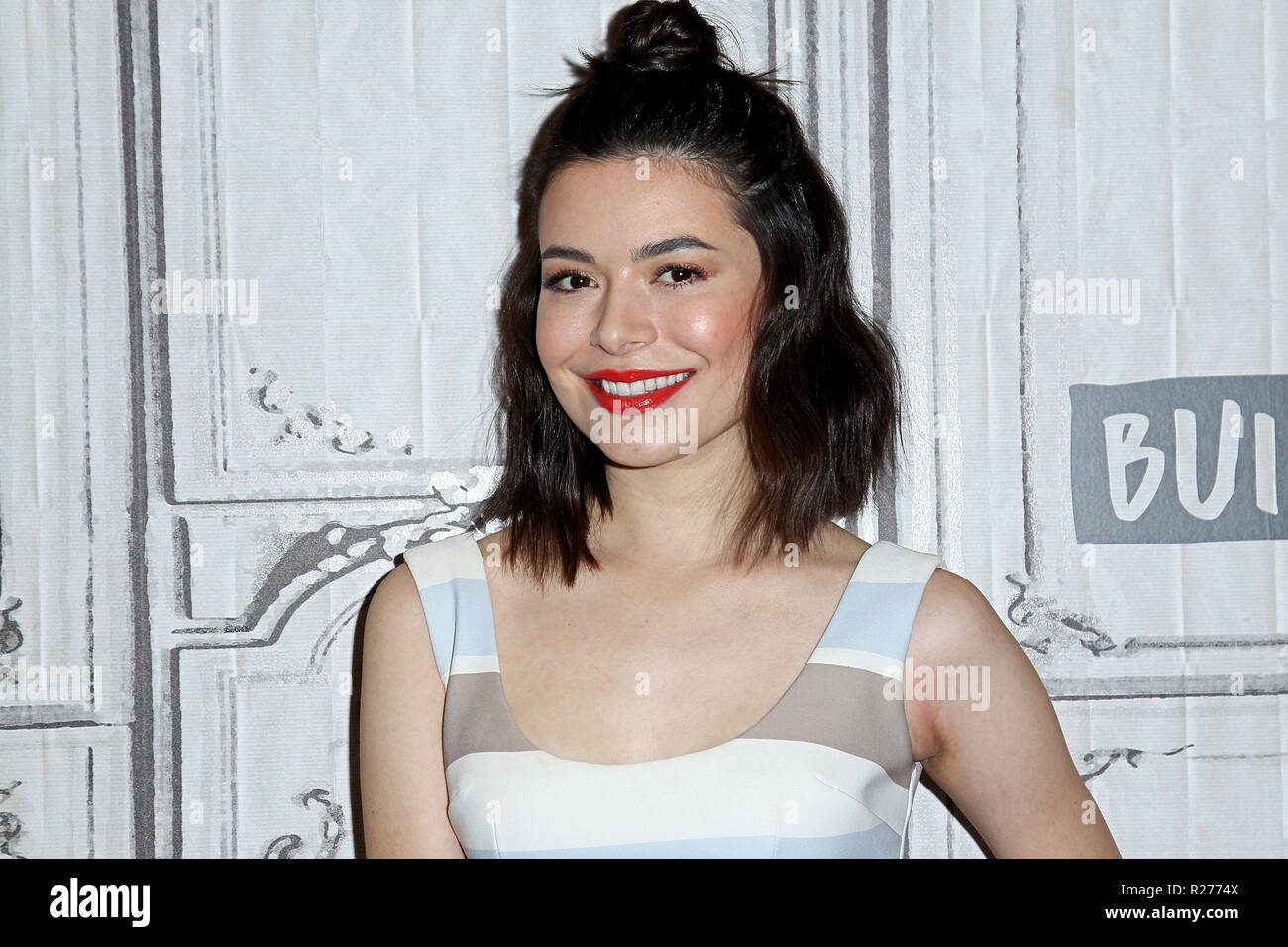 NEW YORK, NY - DECEMBER 07: Build presents Miranda Cosgrove discussing ...