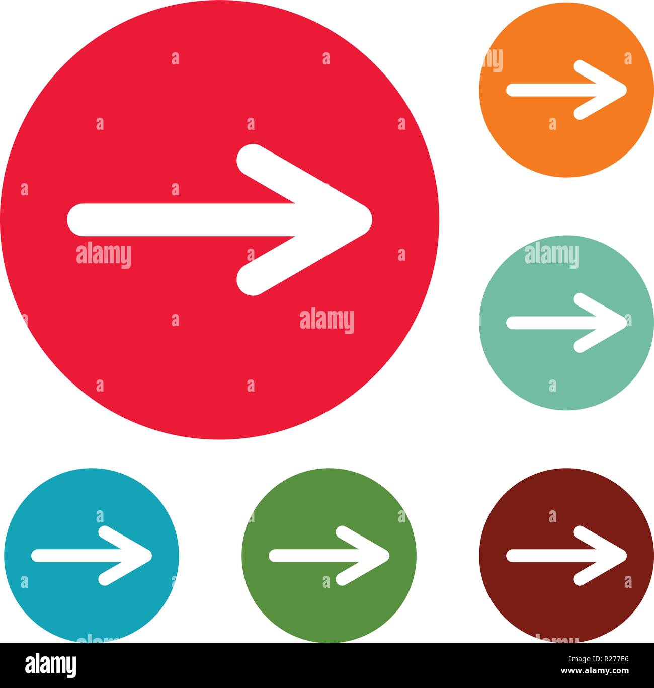 Arrow icons circle set vector isolated on white background Stock Vector ...