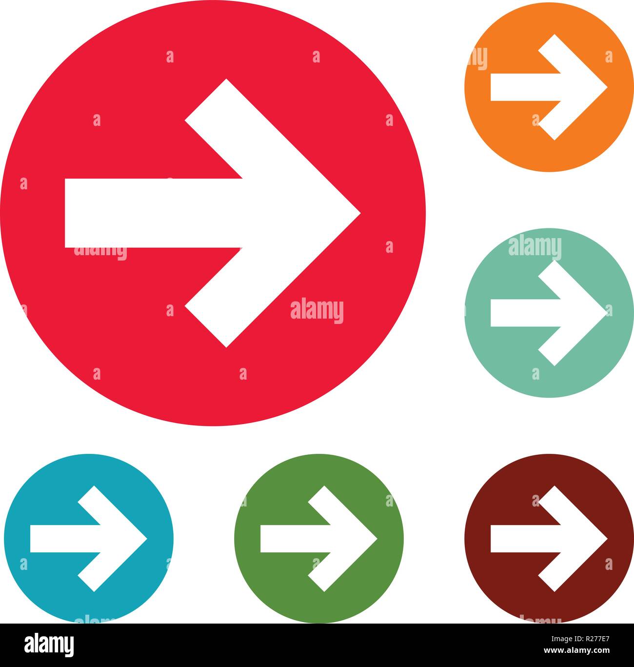 Arrow icons circle set vector isolated on white background Stock Vector ...