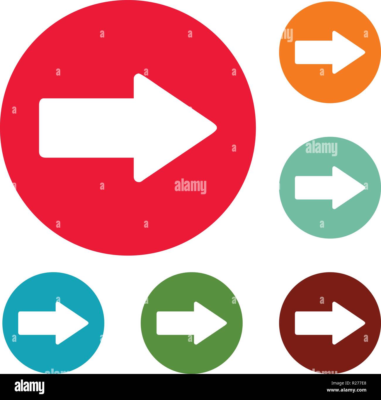 Arrow icons circle set vector isolated on white background Stock Vector ...