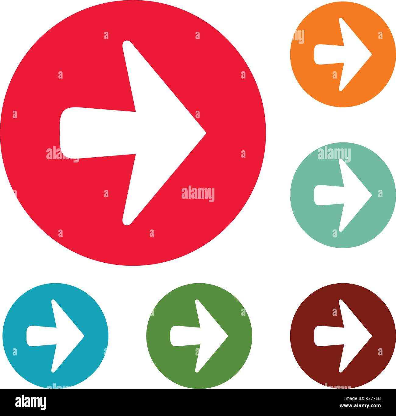 Arrow icons circle set vector isolated on white background Stock Vector ...