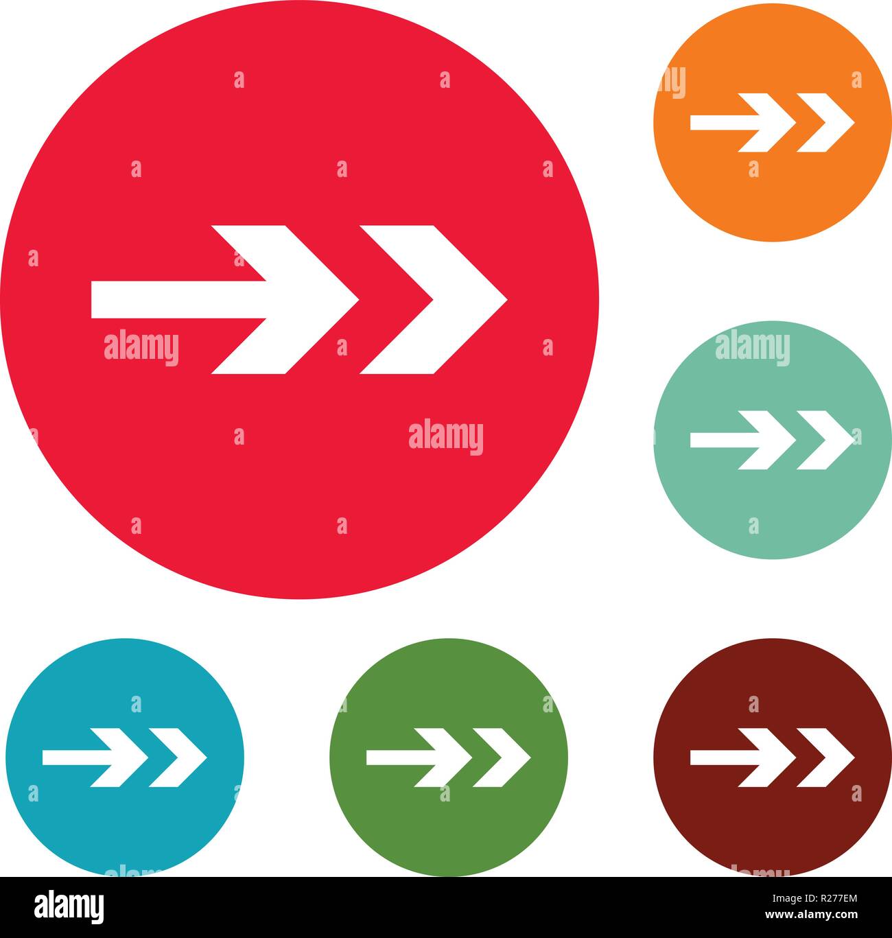 Arrow icons circle set vector isolated on white background Stock Vector ...