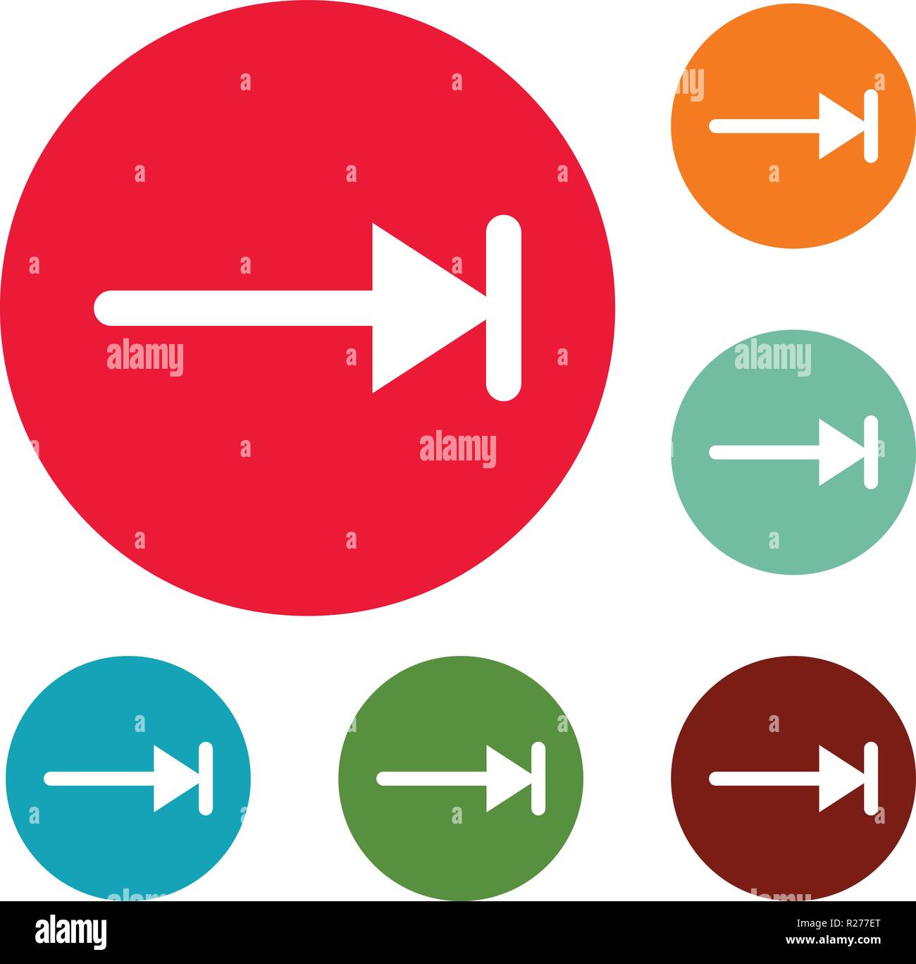 Arrow icons circle set vector isolated on white background Stock Vector Image & Art - Alamy