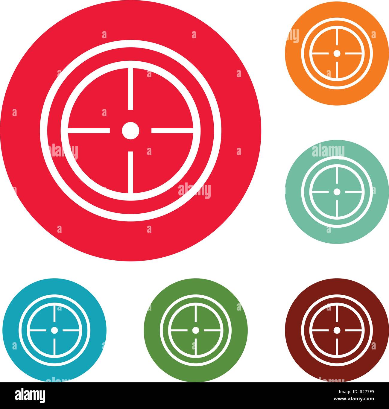 Sport goal icons circle set vector isolated on white background Stock ...