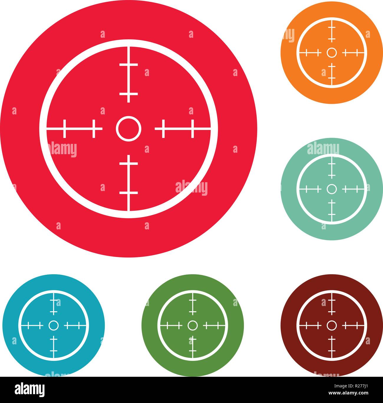 Radar icons circle set vector isolated on white background Stock Vector ...