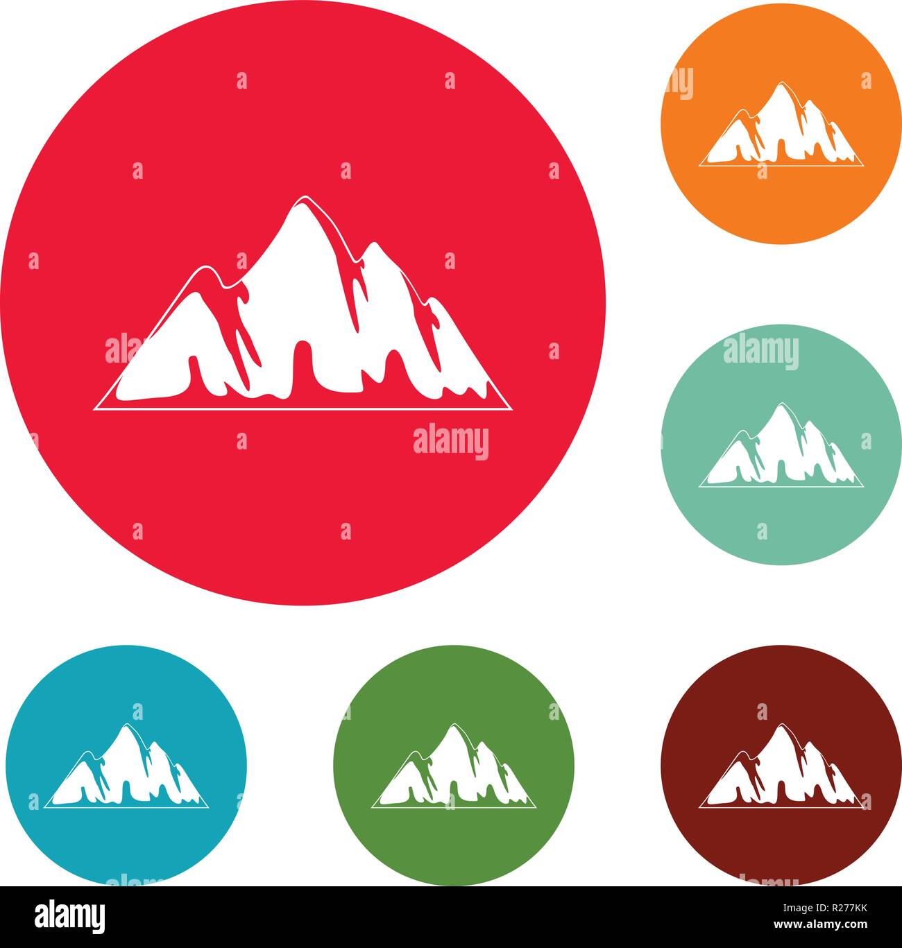 Alp icons circle set vector isolated on white background Stock Vector ...