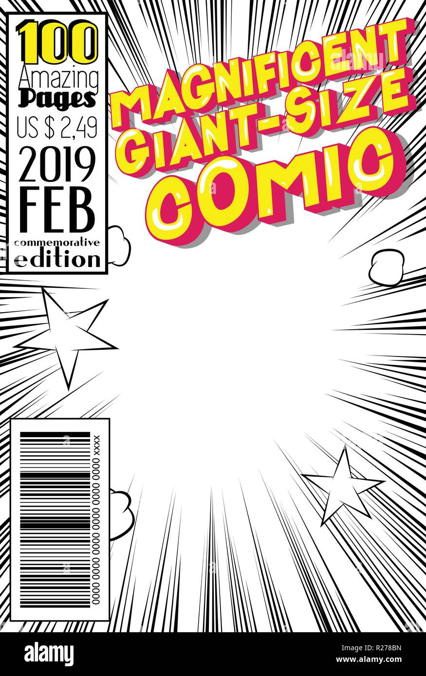 Editable comic book cover with abstract background Stock Vector Image ...