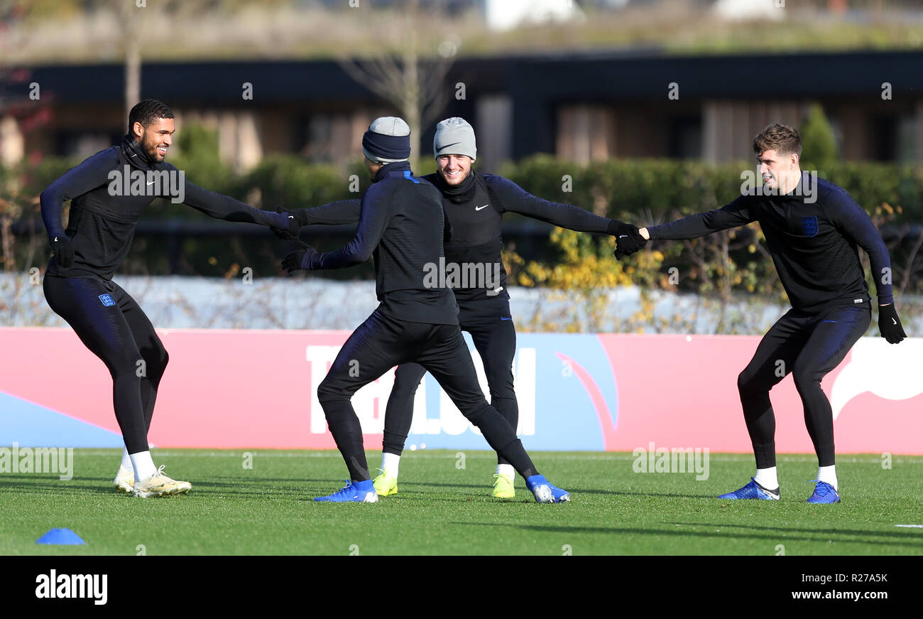 England's (from left to right) Ruben Loftus-Cheek, Ben Chilwell and ...
