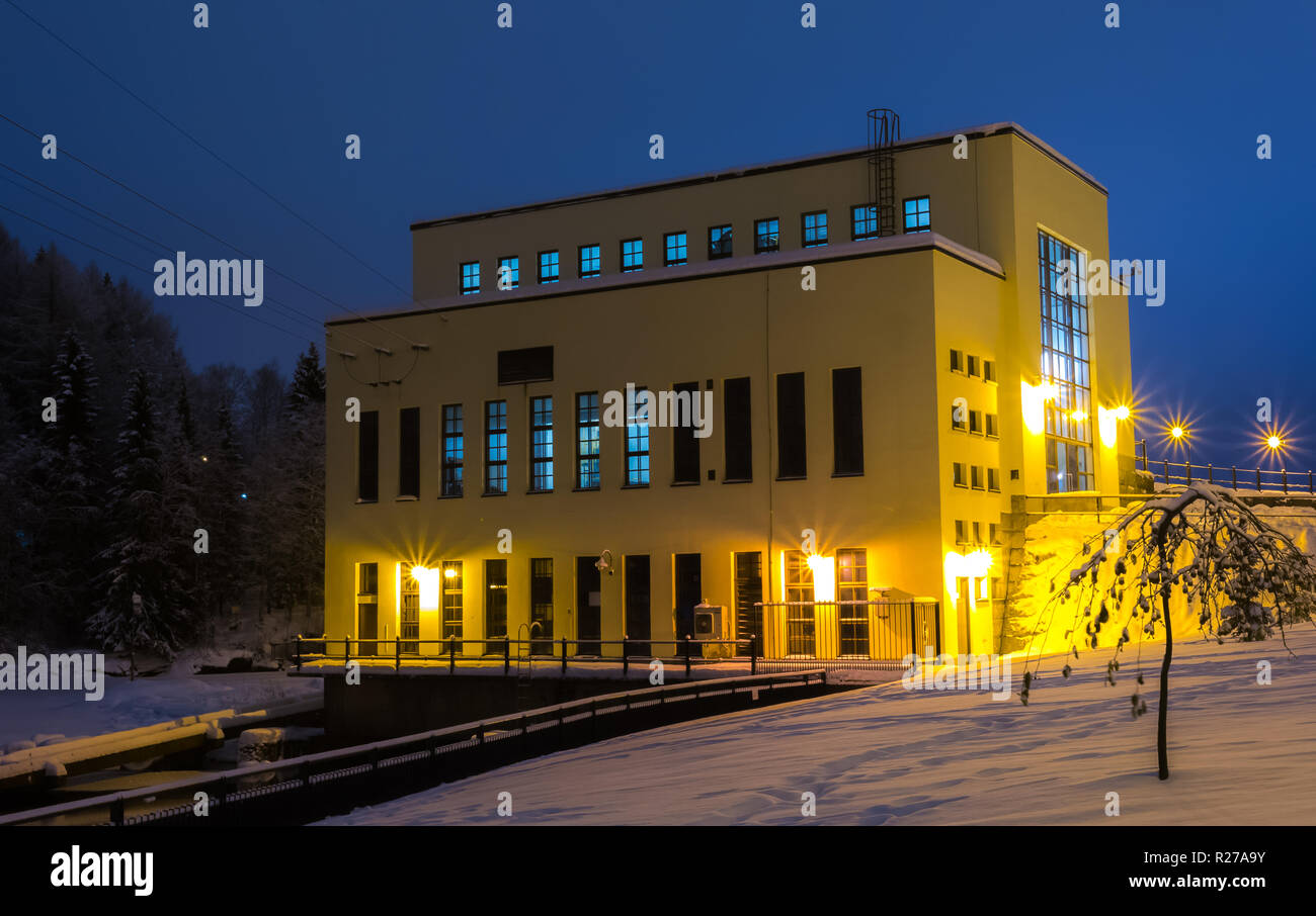 Winter wiew from Kajaani river. Kajaani, Finland Stock Photo - Alamy