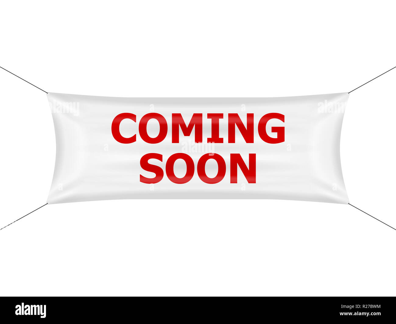 Banner coming soon on a white background Stock Photo - Alamy
