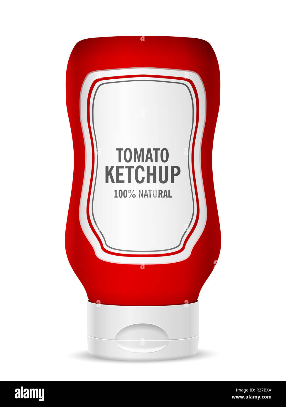 Ketchup bottle on a white background. Vector illustration Stock Photo ...