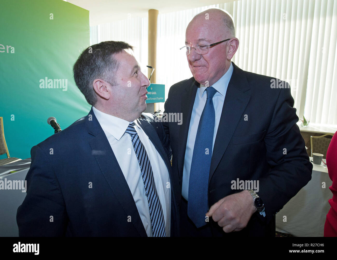 Ulster Unionist leader Robin Swann (left) with Fine Gael Minister for ...