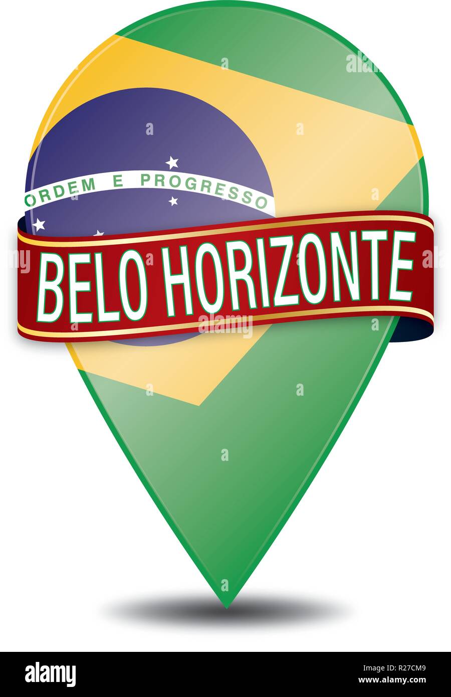 glossy navigation pin with white background Stock Vector Image & Art ...