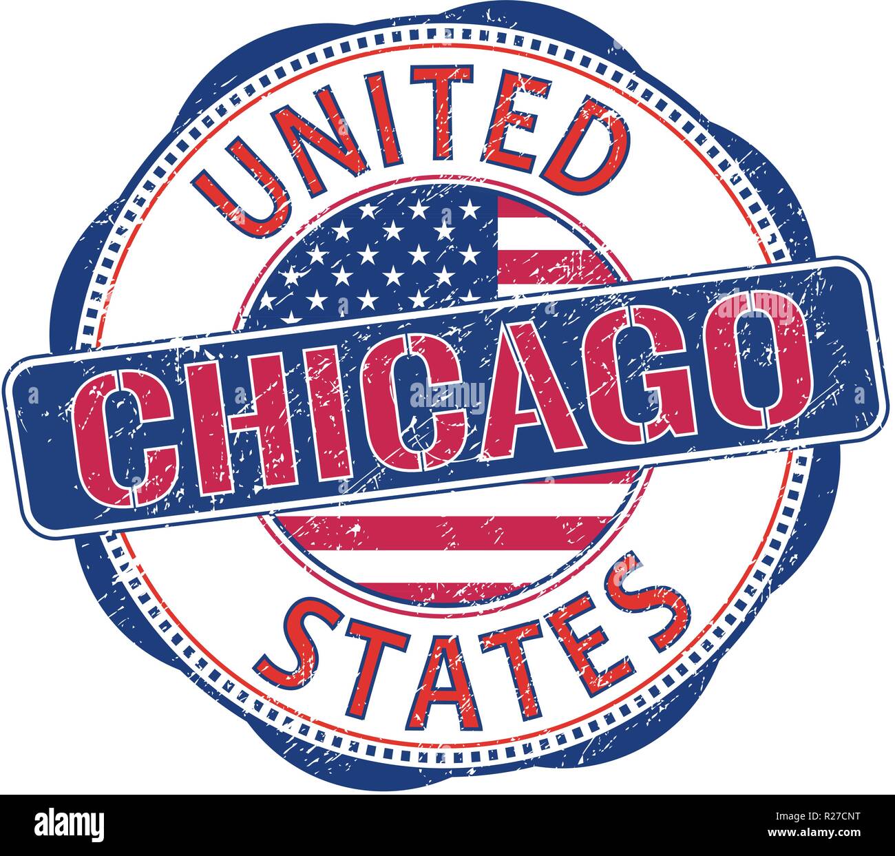 Old vintage symbol city chicago Stock Vector Images - Alamy