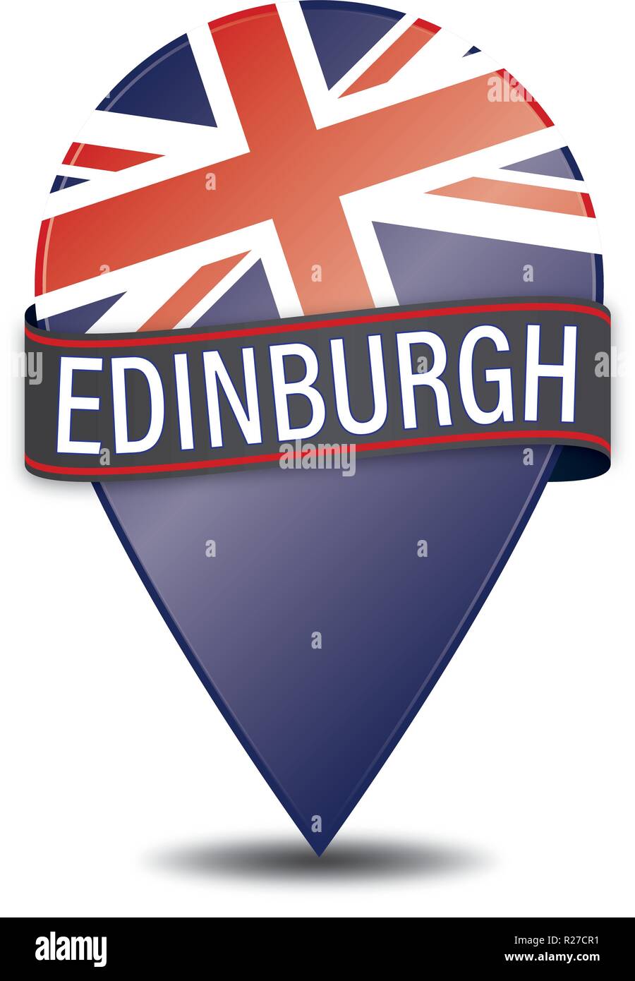 glossy navigation pin with white background Stock Vector Image & Art ...